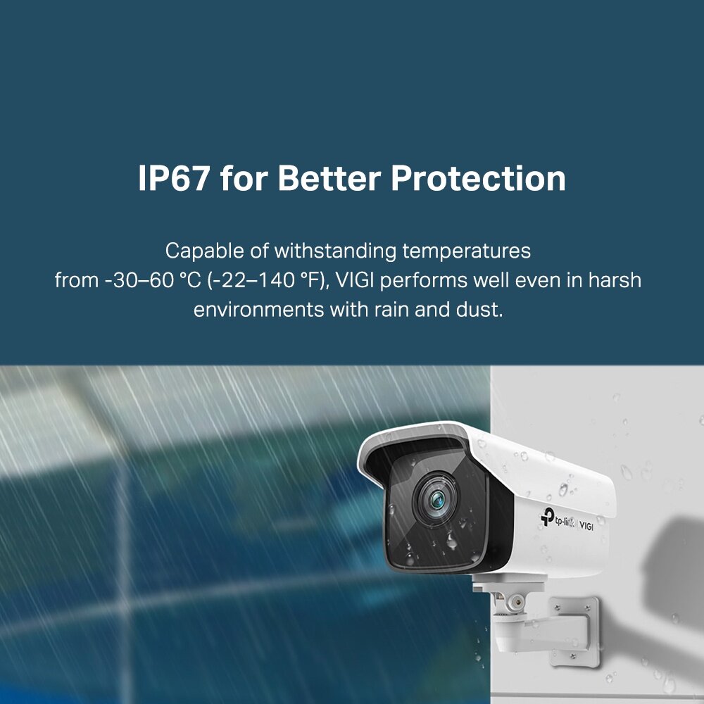 TP-Link 3MP Outdoor Wire CCTV Ultra-High Definition IR Bullet Network ...