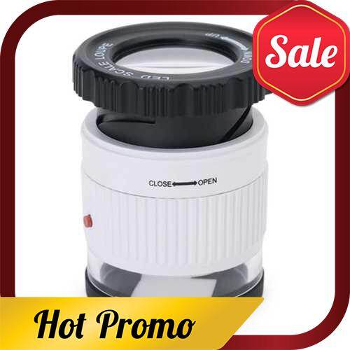 LED Scale Loupe 30X Adjustable Magnification Magnifier Metal Cylinder ...