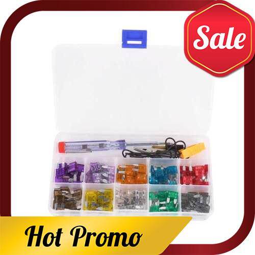 100pcs Mini Car Fuse Kit Color Coded for Ten Amps Fuses with Alligator ...