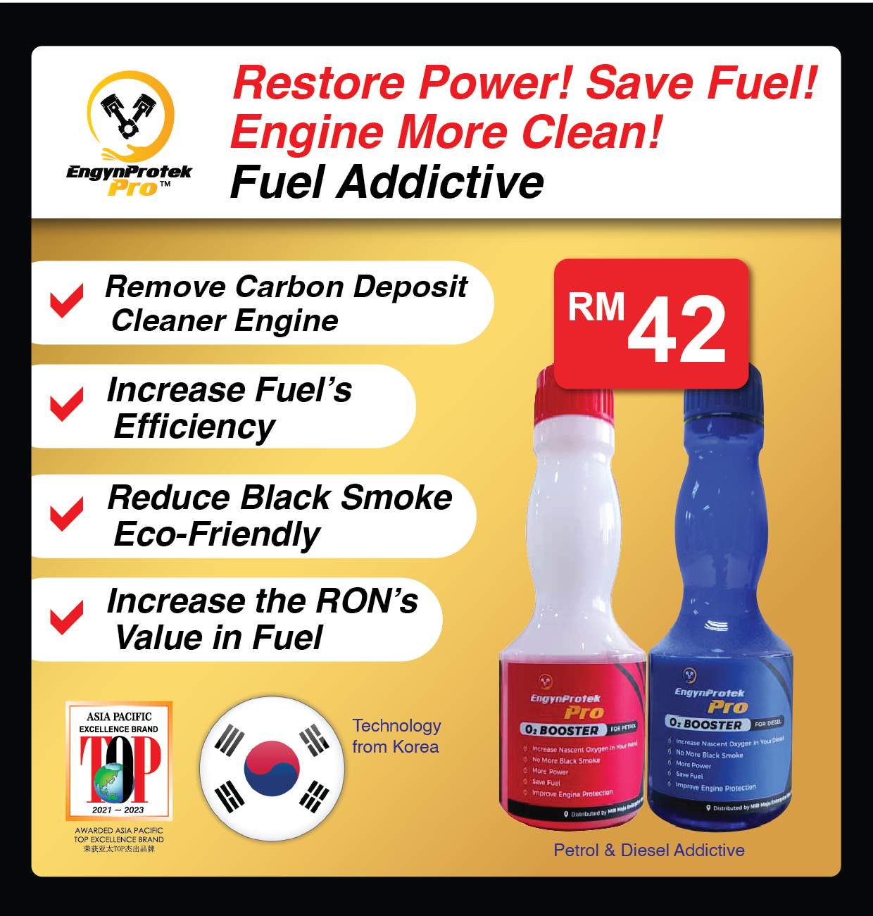 EngynProtekPro O2 Booster EPP O2 Booster Additive 1+1Btl Package}-Save ...