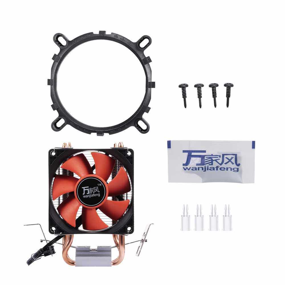 Hydraulic CPU Cooler Heatpipe Fans Quiet Dual Tube Heatsink Radiator ...