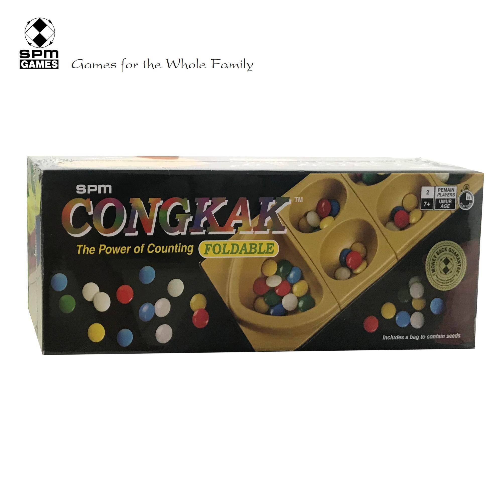 SPM Games Foldable 16-Holes Congkak Gold | PGMall