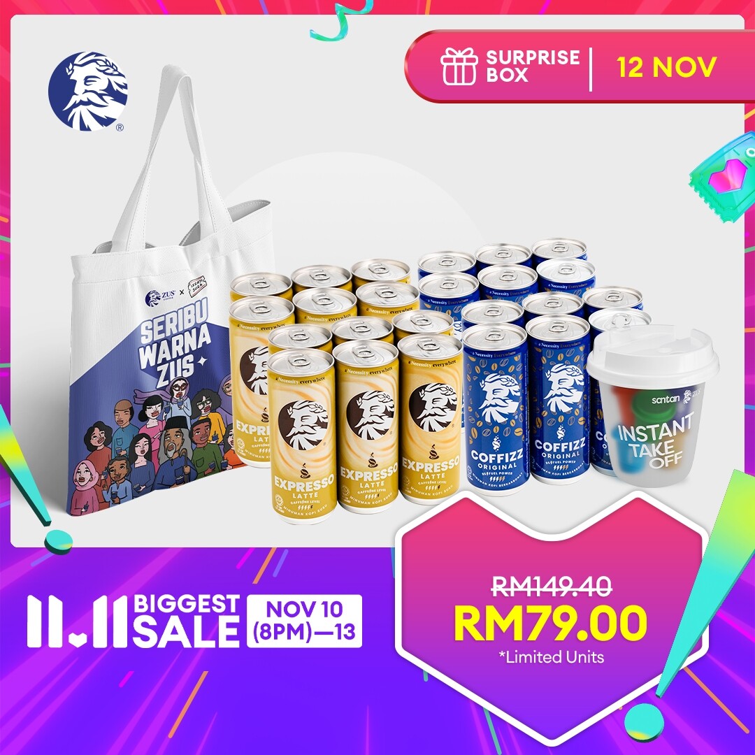 Lazada x ZUS Coffee® Shop Surprise Box at RM79 - ZUS Coffee On-the-Go ...
