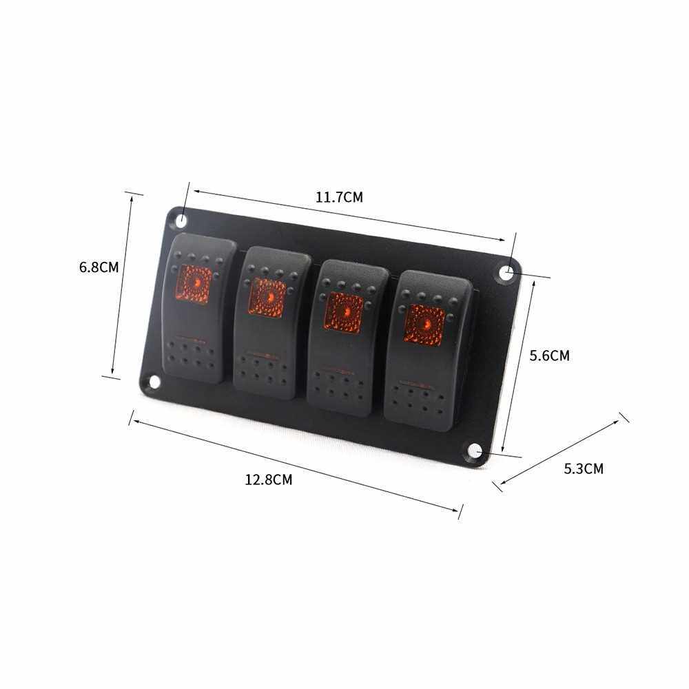 People's Choice 4 Gang 5 Pin Rocker Switch Panel, Waterproof On-Off ...