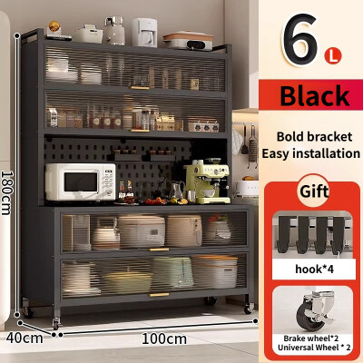 2/3/4/5 Layer Kitchen Storage Cabinet Stainless Steel Kitchen Organizer ...