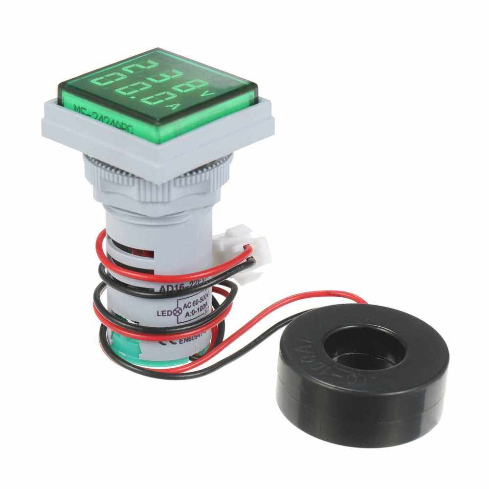 Mini Square Digital Volt-ammeter Voltammeter Ammeter Voltmeter Double LED Display Voltage ...