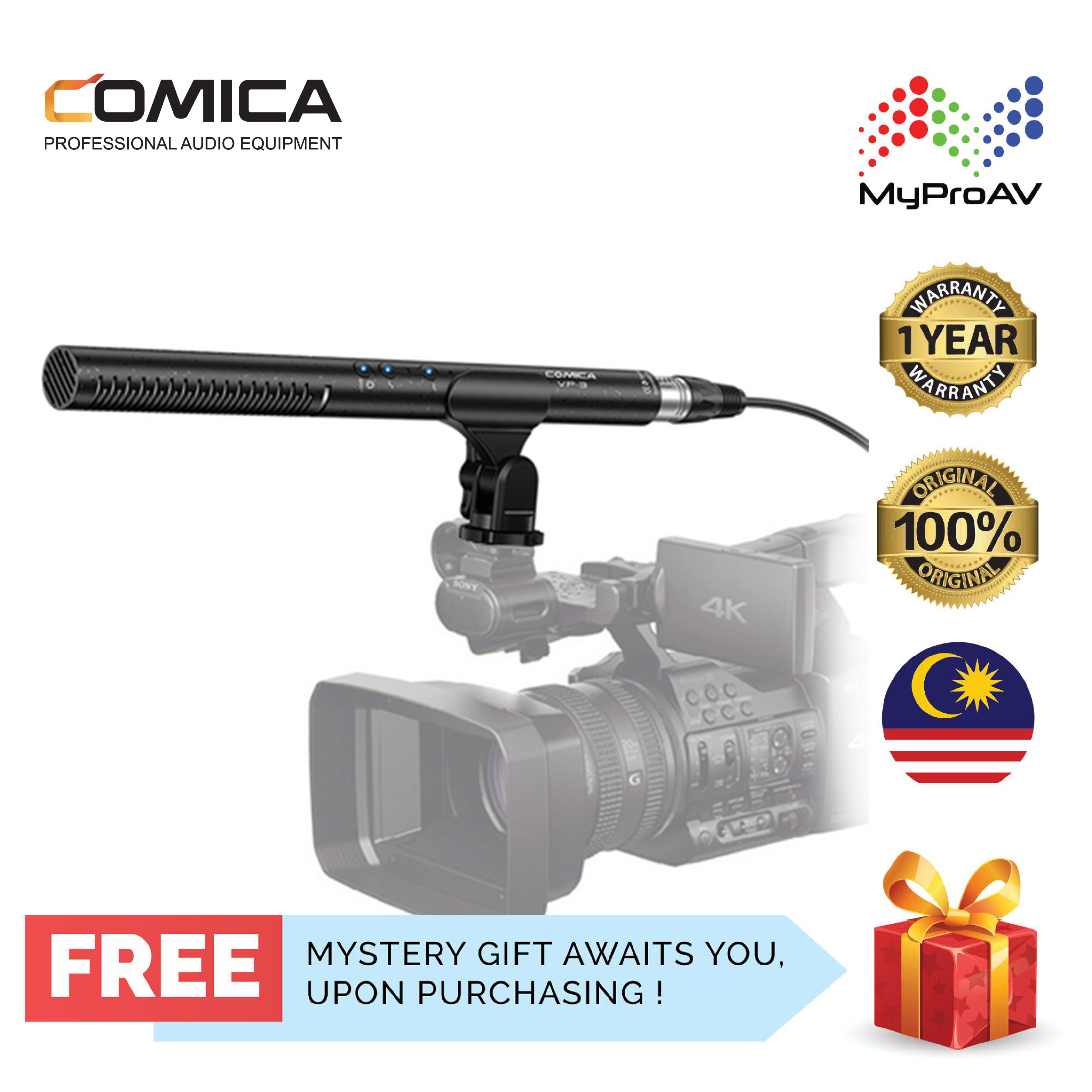 COMICA AUDIO TECH CVM-VP3 Supercardioid Condenser Shotgun Microphone ...