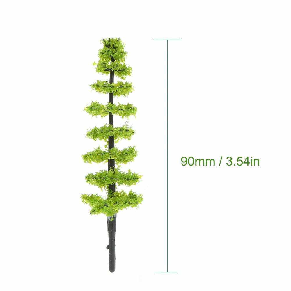 20pcs Mini Plastic Green Trees Scale Architectural Models Train ...