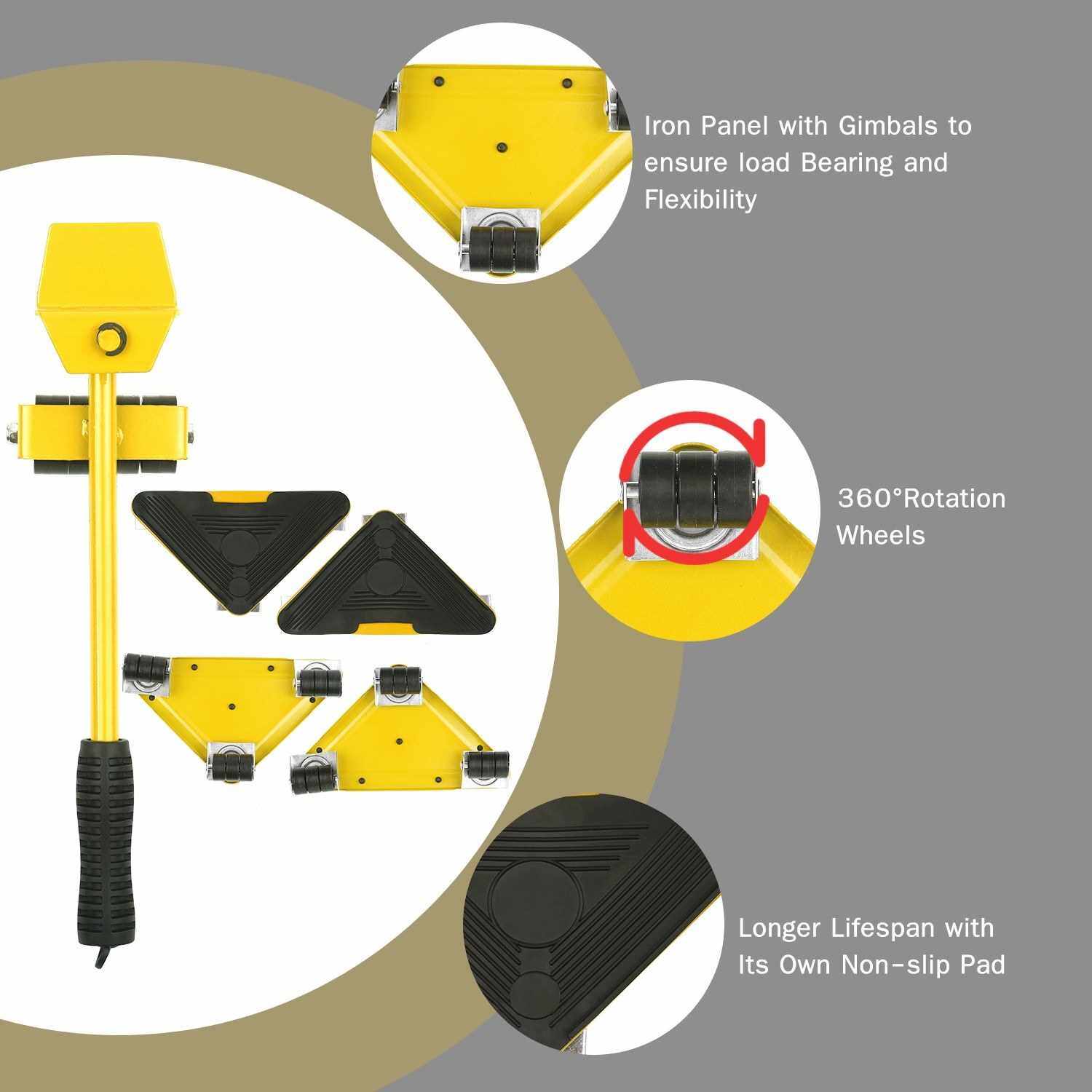 Heavy Duty Furniture Lifter with 4 Sliders for Easy and Safe Moving ...