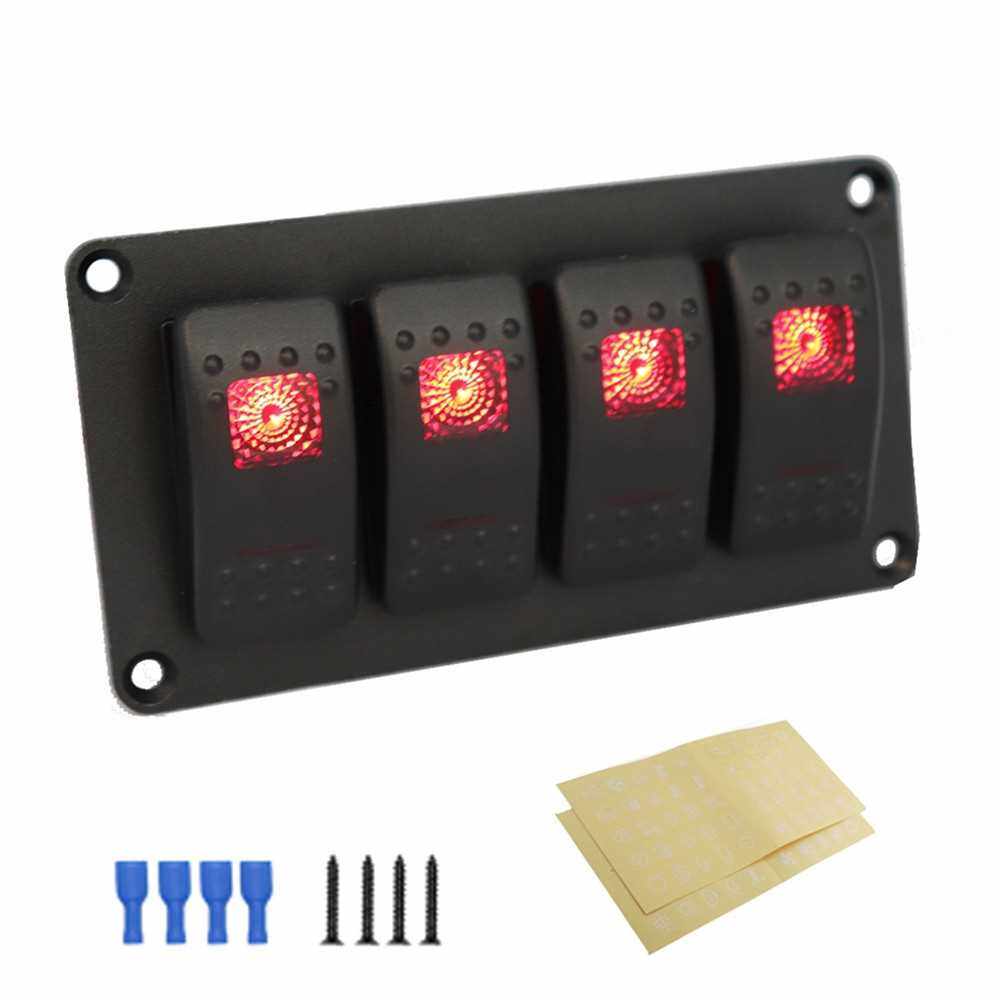 People's Choice 4 Gang 5 Pin Rocker Switch Panel, Waterproof On-Off ...