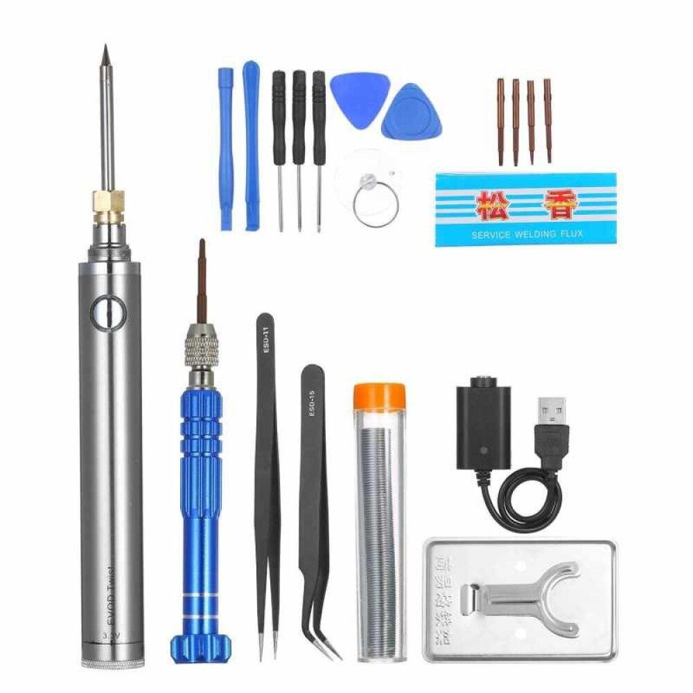 22 Pieces Welding Tool Kit DIY Soldering Tools Mobile Phone Maintenance ...