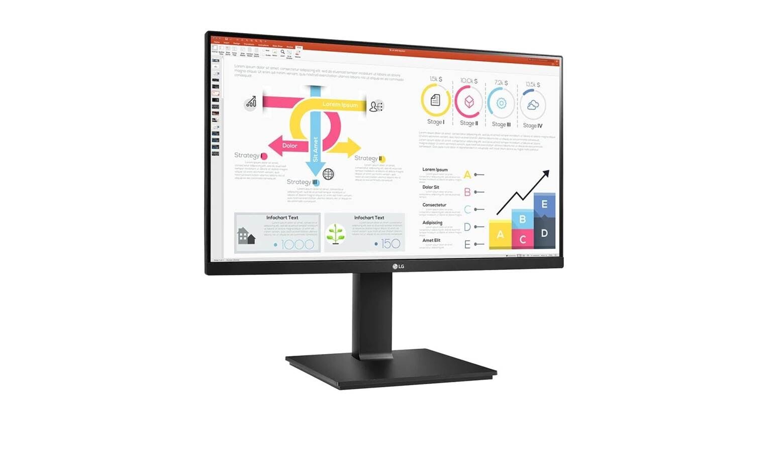 LG 24 Inch 24QP750 / 24QP750-B QHD IPS 75Hz Monitor with Daisy Chain ...