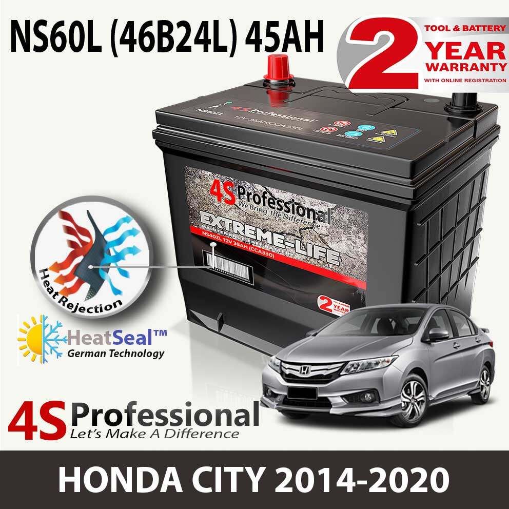 [Free Installation Kit] Honda City 2014-2020 NS60L (46B24L) 4S Professional Extreme-Life MF ...