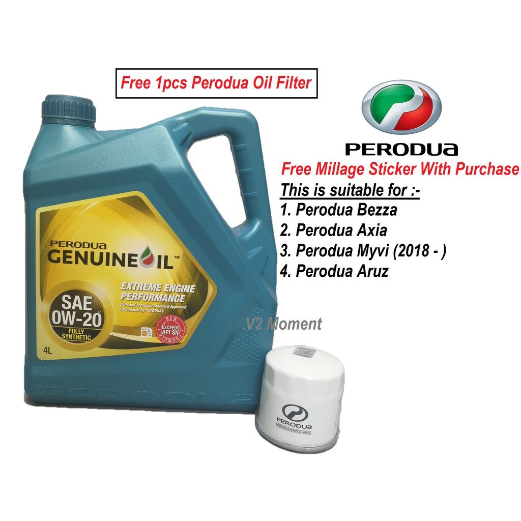 engine oil 0w20 Fully Synthetic (4L) + Bezza Oil Filter Ship From ...