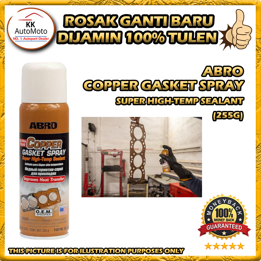 ABRO Copper Spray-A-Gasket Hi Temp Sealant (255g) / Penjaga Gasket ...
