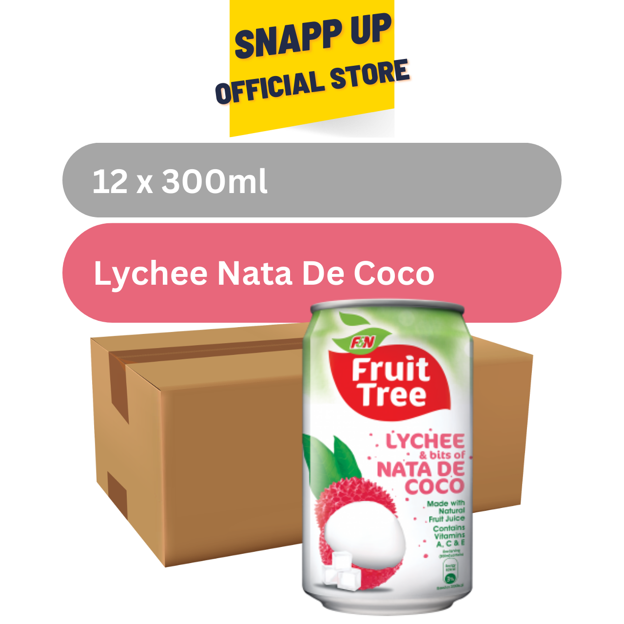 Fruit Tree Lychee Nata De Coco [12 x 300ML]