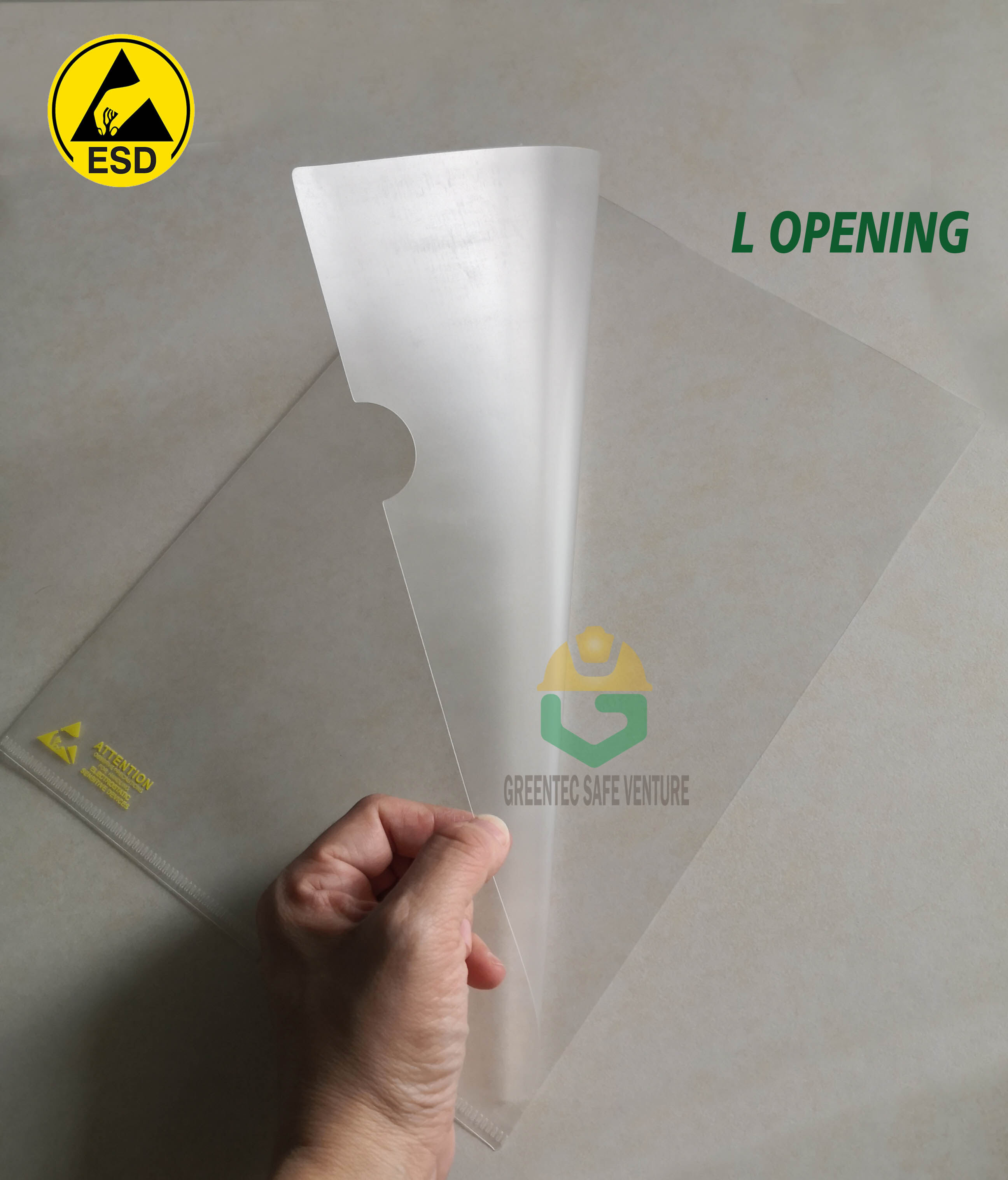 Ready Stock ESD Document Holders A4 L-opening ESD File stationery ...