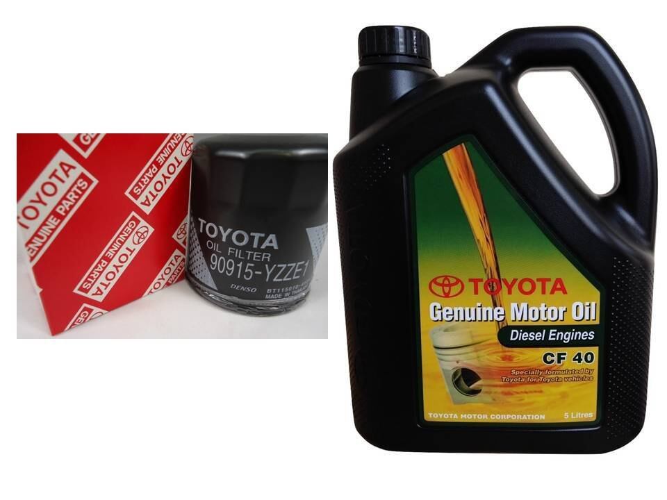 Toyota Oil Filter 90915-YZZE1 + Toyota CF 40 Semi Synthetic (Diesel ...