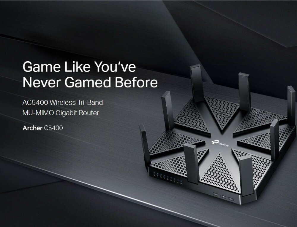 TP-LINK - AC5400 Wireless Tri-Band MU-MIMO Gigabit Router, Archer C5400 ...