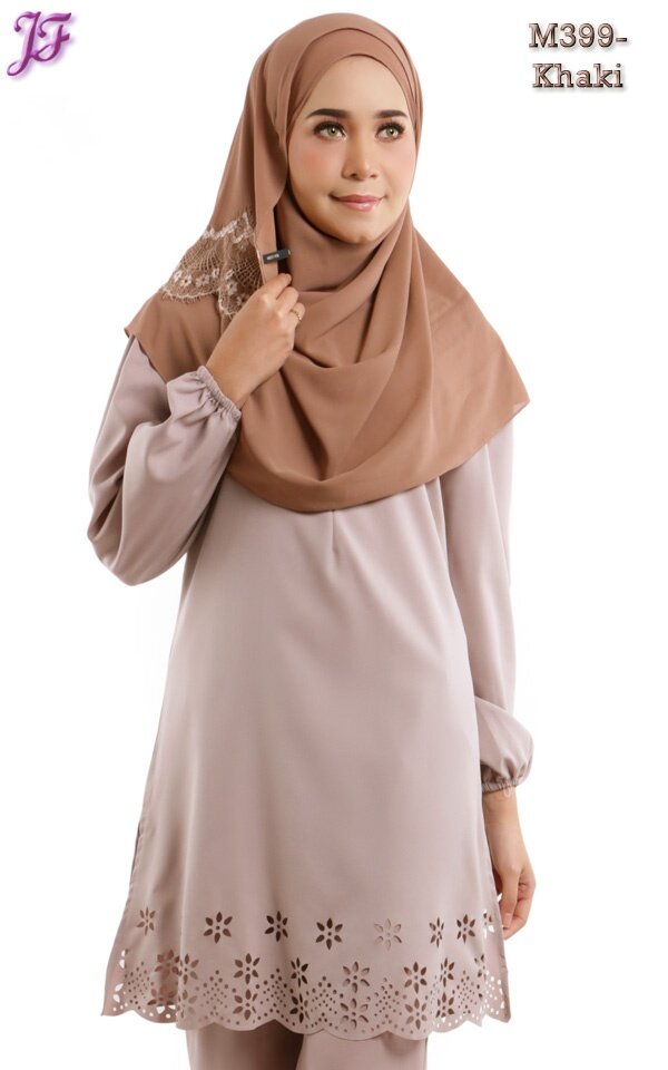 JF Fashion Adelia Set Blouse and Pant M399 (Khaki) Int:XXL | PGMall