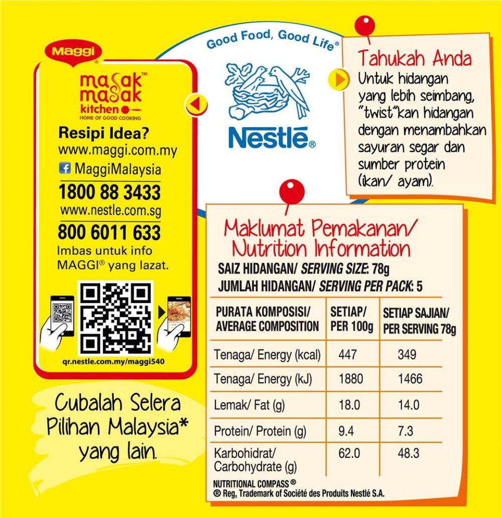 MAGGI 2-MINN Asam Laksa 5 Packs, 78g Each | Lazada Malaysia