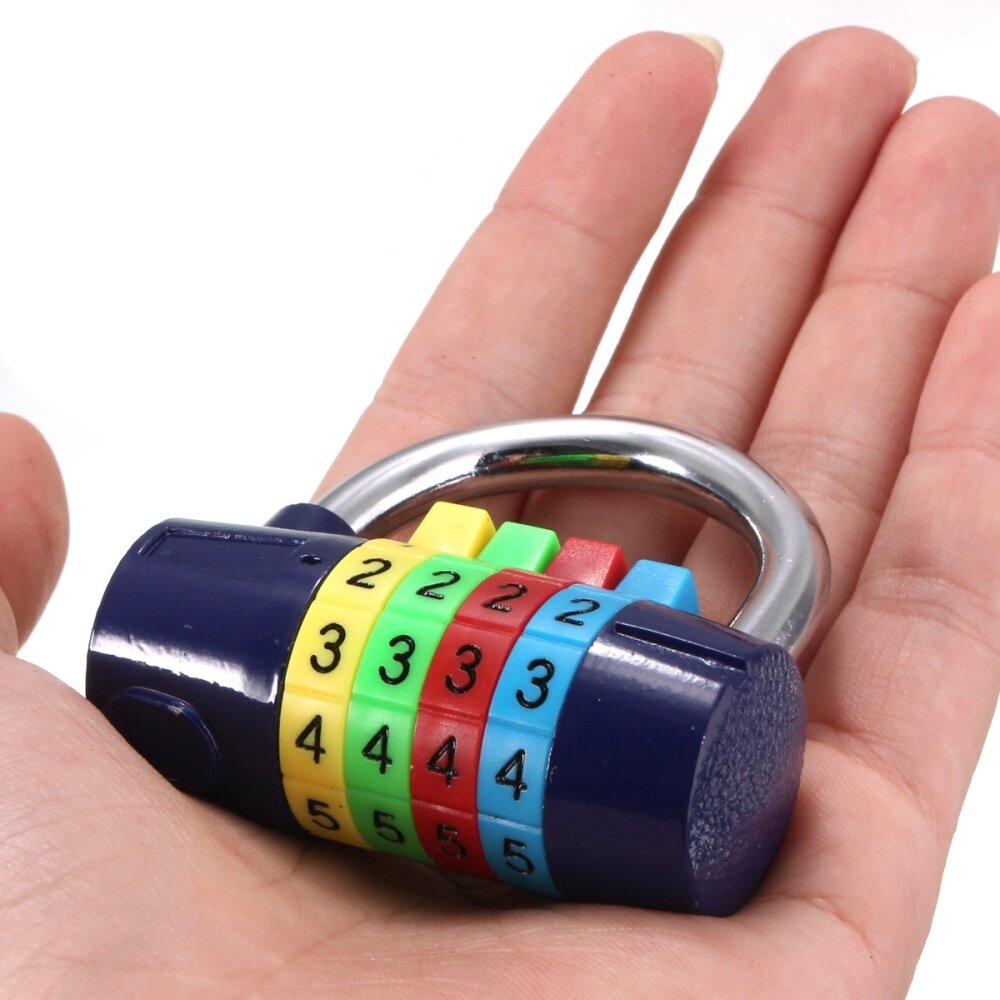 Long 4 Digit Number Code Dial Combination Padlock Security Safety Lock ...