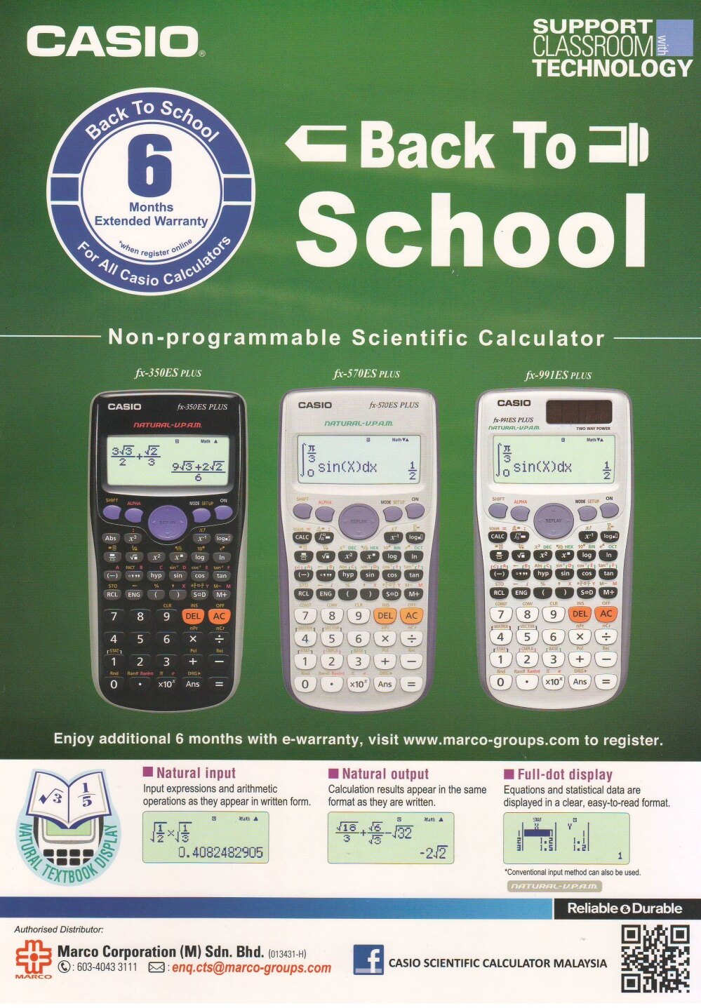 Casio Scientific Calculator FX-570ES Plus | Lazada