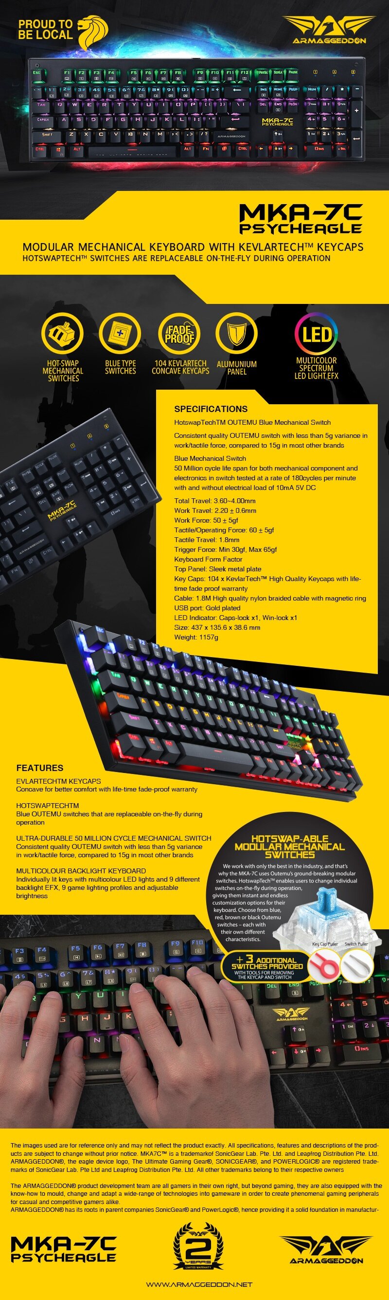 ph&co | PC Depot. ARMAGGEDDON MKA-7C GAMING KEYBOARD
